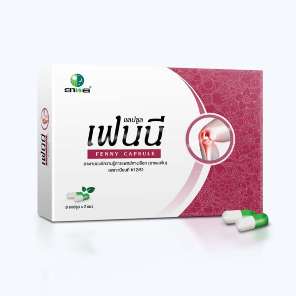 เฟนนี แคปซูล (Fenny Capsule) ยาแคปซูลสมุนไพรจีนฟื้นฟูข้อเข่า